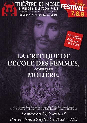 LA CRITIQUE DE L’ÉCOLE DES FEMMES/théâtre – Arts Culture évasions